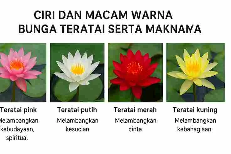 CIRI DAN MACAM WARNA BUNGA TERATAI SERTA MAKNANYA - Sabilulhuda