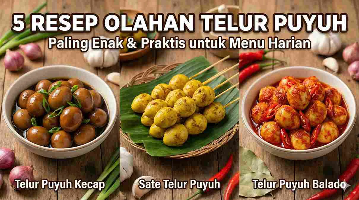 5 Resep Olahan Telur Puyuh Paling Enak untuk Menu Harian - Sabilulhuda
