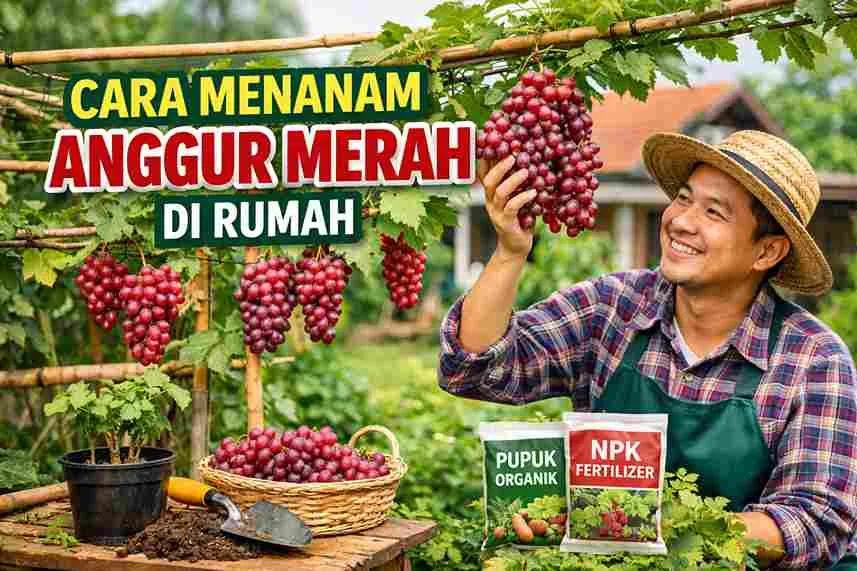 Cara Menanam Anggur Merah di Rumah, Mudah & Cepat Berbuah - Sabilulhuda